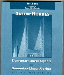 Amazon | Elementary Linear Algebra 8e & Elementary Linear Algebra Application Version TB | Anton ...