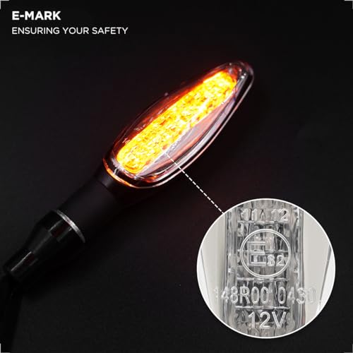 Snapklik.com : Evermotor Led Motorcycle Turn Signals Yellow Tail ...
