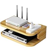 Amazon.com: Catekro Modem Floating Wall Shelf with 4 White Shelf ...