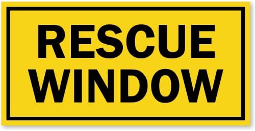 Amazon.com: SmartSign Rescue Window Decal, 3 x 6 inch, Double-Sided ...