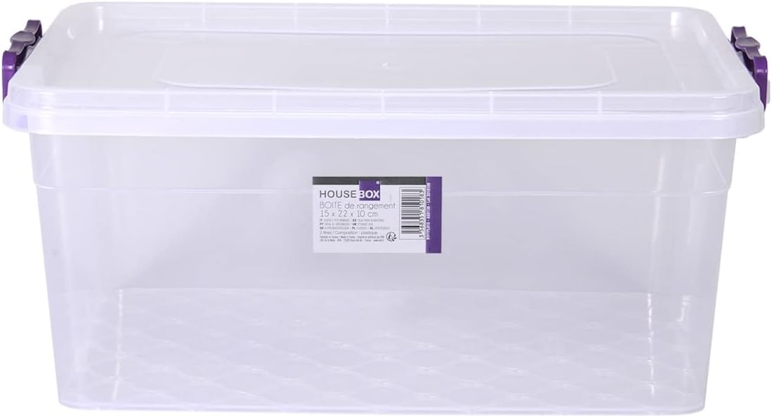 Amazon.com: Rectangular Plastic Box, Capacity 2 Litre, 15cm Length x ...