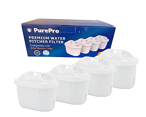 PurePro 4 Pack Water Filter for Brita Maxtra/Mavea, Marella, Aluna ...