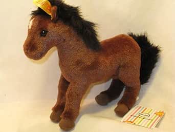 Amazon.co.jp: シュタイフ Steiff「HANNO Hanoverian 茶色の馬」22cm ぬいぐるみ : おもちゃ