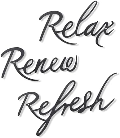 Amazon.com: Hotop 3 Pcs Relax Renew Refresh Signs Farmhouse Bathroom ...