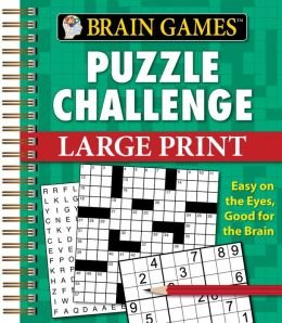Brain Games - 2 Books in 1 Large Print Puzzle Challenge: Publications ...