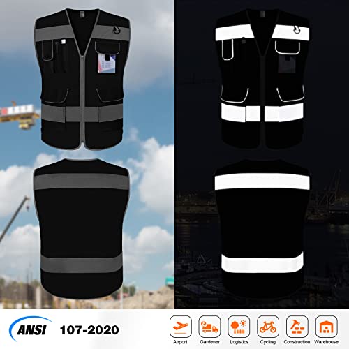 Snapklik.com : TCCFCCT Mesh High Visibility Vest, 9 Pockets Reflective ...