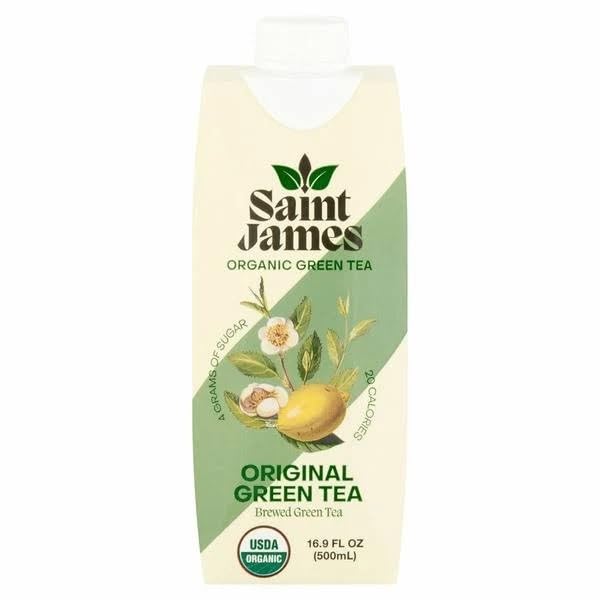 Amazon.com : St James, Organic Green Tea Original, 16.9 Fl Oz : Grocery ...