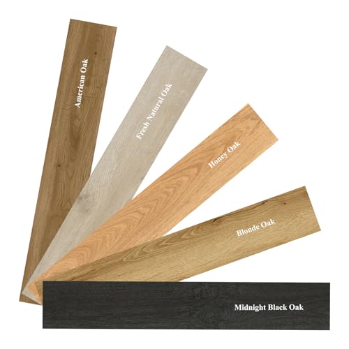 Mysflosy Peel & Stick Wood-Look Vinyl Planks 36-Pack 54 Sq.Ft ...
