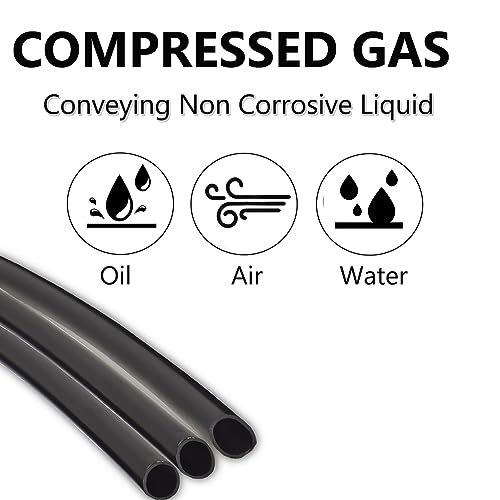 Snapklik.com : Pneumatic Air Hose Tubing 1/4 OD Black PU Polyurethane ...