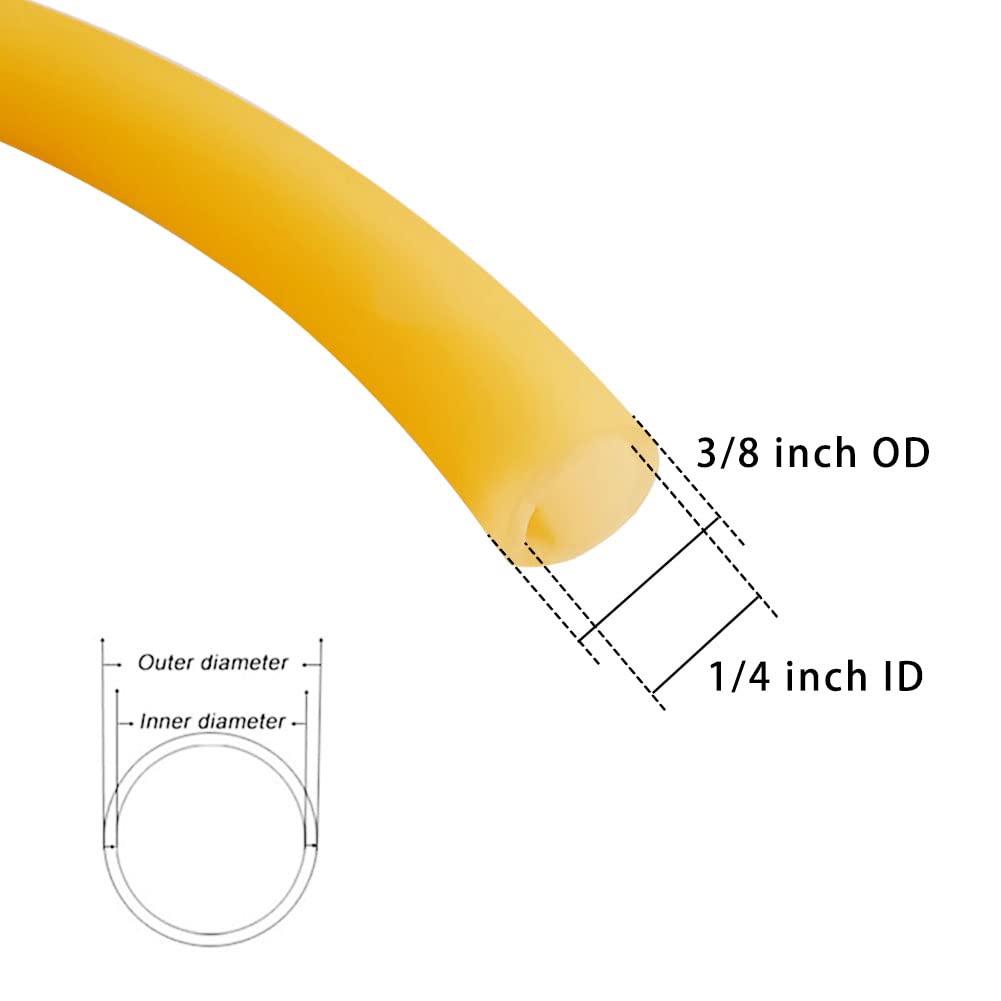 Snapklik.com : Natural Latex Rubber Tubing, 1/4" ID X 3/8" OD 33 Feet ...