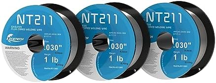 NICETECH, Gasless Flux Cored Welding Wire, Carbon Steel, All Positions Arc Welding, E71T-11 .030 ...