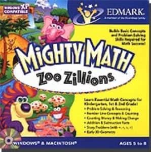 Amazon.com: Edmark Mighty Math Zoo Zillions for WIN/MAC for Age - 5 - 8 ...
