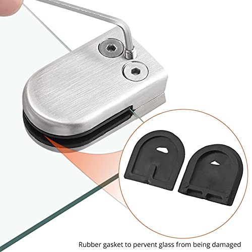 Glass Clamps, Kamtop 8 Packs Arc Bottom Glass Clamp 6-8mm Stainless ...