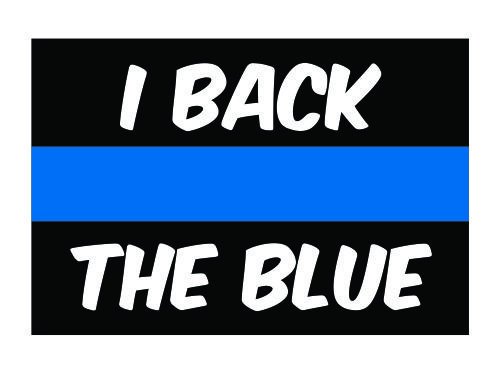 Amazon.com: I Back The Blue Vinyl Decal Sticker : Sports & Outdoors