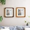 Amazon.com - Zibrelte Natural 5x5 Picture Frame Wood with Mat for ...