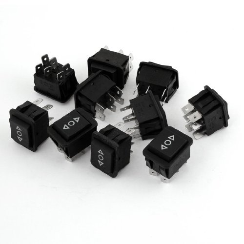 10 x AC 250V/10A 125V/15A 6 Pins On/Off/On Power Window Rocker Switch ...