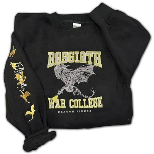 Amazon.com: EMBROIDERED Fourth Wing Sweatshirt, Basgiath War College ...