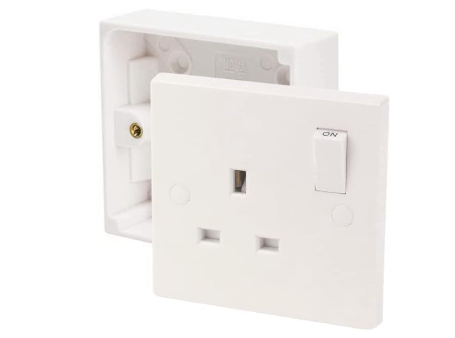 Buy Reliable Electrical 13A Switch Socket With Back Box UK Standard ...