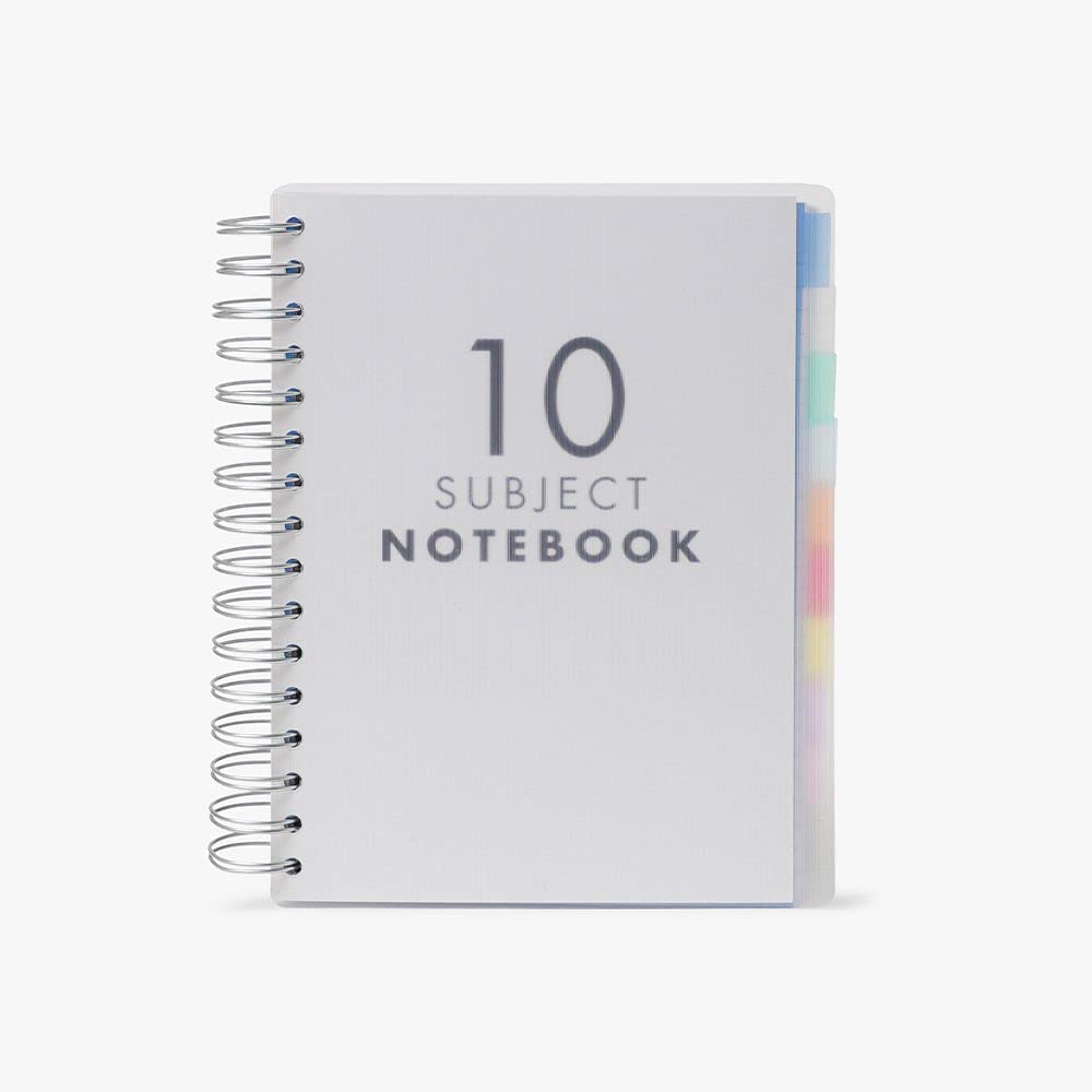 Paperchase A5 Translucent 10 Subject Notebook, Subject Dividers, 200 ...