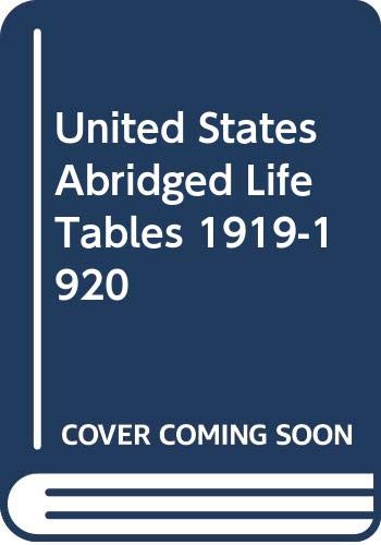 United States Abridged Life Tables 1919-1920: Foudray, Elhertie ...