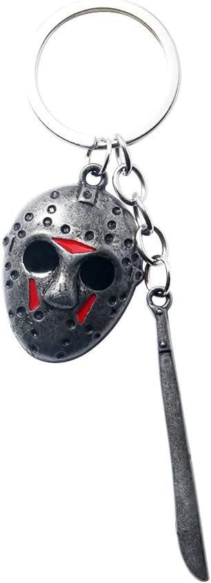 Horror Movies Jason Mask Keychain - Halloween Classic Scary Cosplay ...