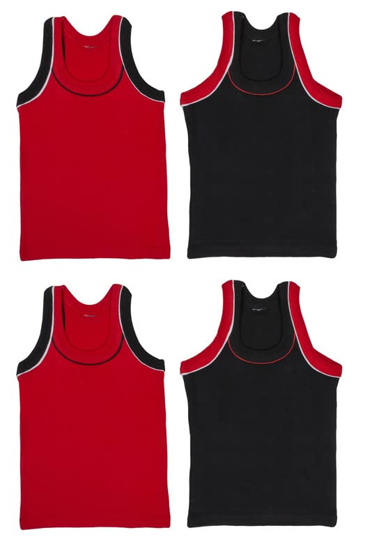 TS LAVI TAVI Boys Kids Cotton Black and Red Vest Innerwear Baniyan Pack ...