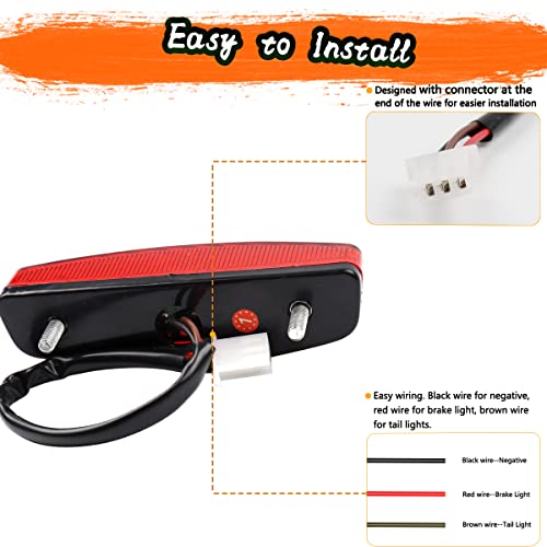 Snapklik.com : Red LED Tail Light, Universal Motorcycle Brake ...