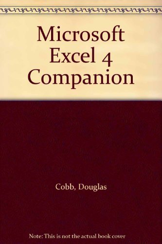 Microsoft Excel 4 Companion: Cobb, Douglas, Mynhier, Judy: 9781556154904: Amazon.com: Books
