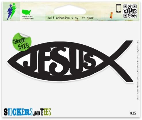 Amazon.com - Ichthys Jesus Fish Christian Vinyl Car Bumper Window ...