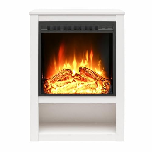 Ameriwood Home Clermont 22 Inch Electric Fireplace with Mantel and ...