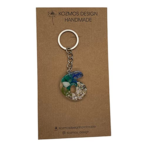 Amazon.com: Handmade keychain with alphabet and numbers. (6) : Handmade ...