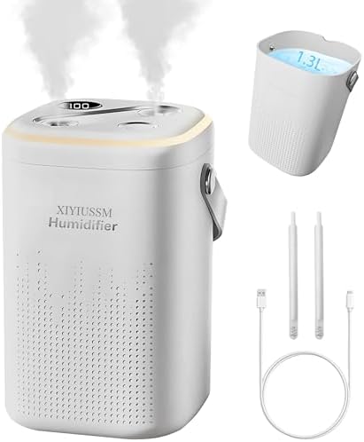 Amazon.com: XIYIUSSM Humidifier for Bedroom 1.3l Plug In Easy Clean ...