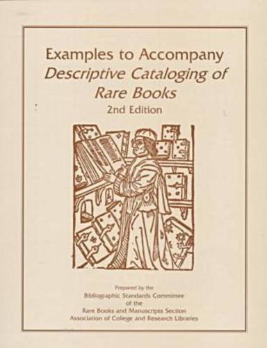 Amazon.com: Examples to Accompany Descriptive Cataloging of Rare Books ...