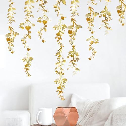 Amazon.com: Gold Party Decorations Leaf Garland Hanging Paper Gold ...