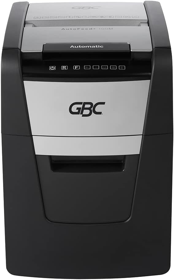 GBC Trituradora de Papel y Grapas, Auto Feed+ 300x, Corte Súper Cruzado P-4 de 300 Hojas, con ...