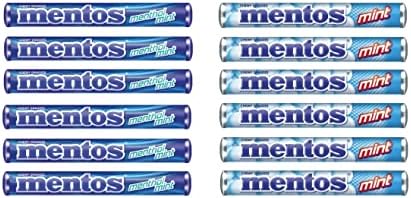 Amazon.com : Assorted Menthol Mint Candy Rolls - Chewy Dragees Cooling ...