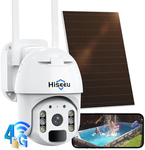 Amazon.com : 4G LTE Cellular Security Camera, 4MP Solar Camera Outdoor ...