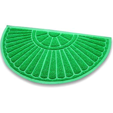 Ultimat 40x75cm Half-Moon PVC Doormat (Green) | Polypropylene Door mats ...