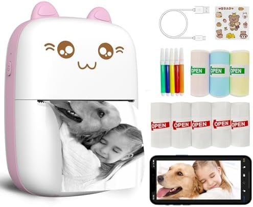 JEPEErbz Mini Printer for iPhone, Sticker Printer, Mini Thermal Printer ...