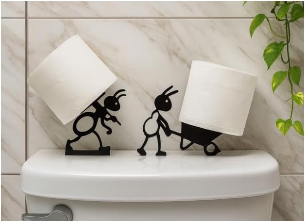 2 Pcs Ant Toilet Roll Holder, 3D Printed – Creative Black Ant Design ...