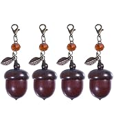 Amazon.com: CHGCRAFT 4Pcs Wooden Acorn Box Keychain with Zinc Alloy ...