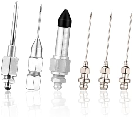 Amazon.com: 4pcs Grease Gun Needle Nozzle Kit, Grease Needle Tips ...
