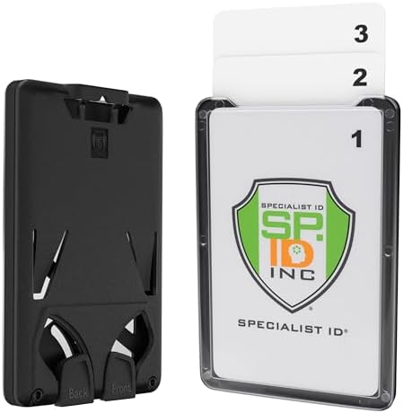 Amazon.com : 5 Pack - 3 Card Badge Holder Up to Three ID Badges - Heavy ...
