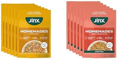 Jinx Wet Dog Food Topper Bundle - Chicken and Salmon Varieties with ...