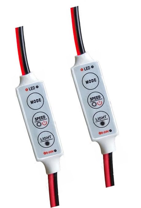 Buy Wizzo {2 Pieces) 5 Speed & 6 Modes LED Strip Light Flasher Blinker ...