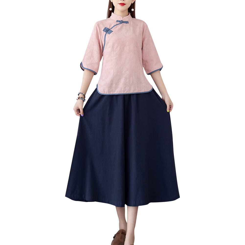 Snapklik.com : Womens Tang Dress Outfit Mandarin Collar Qipao Top Tea ...