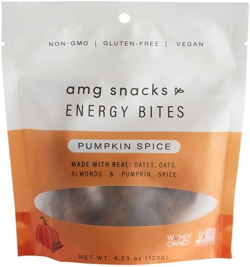 Amazon.com : AMG Snacks Pumpkin Spice Energy Bites | 4.3 oz, Pack of 6 ...