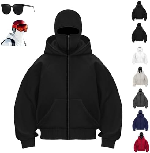 suéter balaclava shiesty zip up hoodie with mask built in Balaclava ...