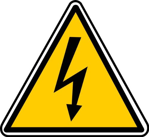 Buy American Vinyl Triangle Shaped High Voltage Lightning Bolt Sign ...