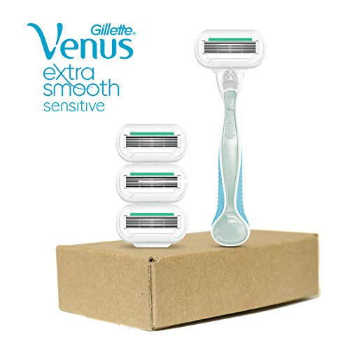 Gillette Venus Extra Smooth Sensitive Razors for Women with Sensitive ...
